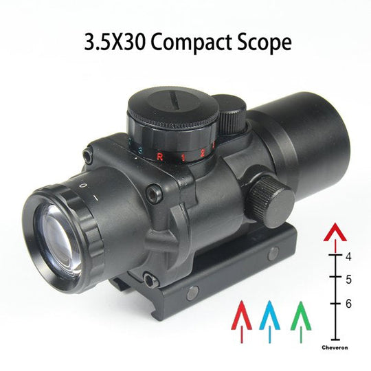 Tactical Compact Scope – 3.5x Magnification with 30mm Objective Lens,