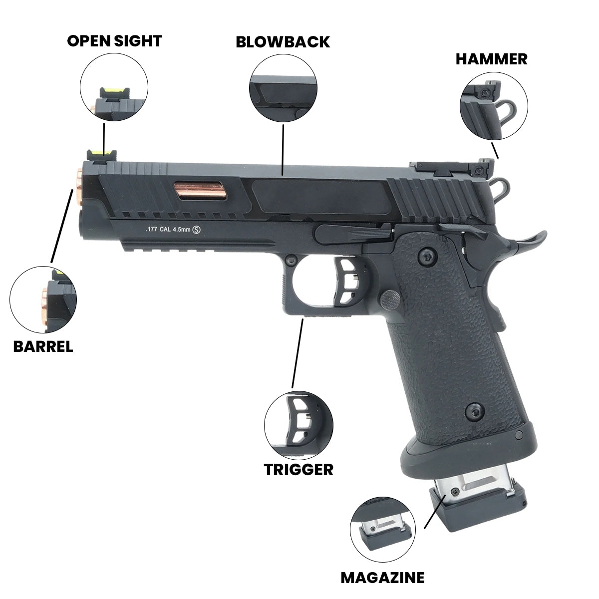 Baba Yaga Beta Combat Master Hi-Capa CO2 Air Pistol