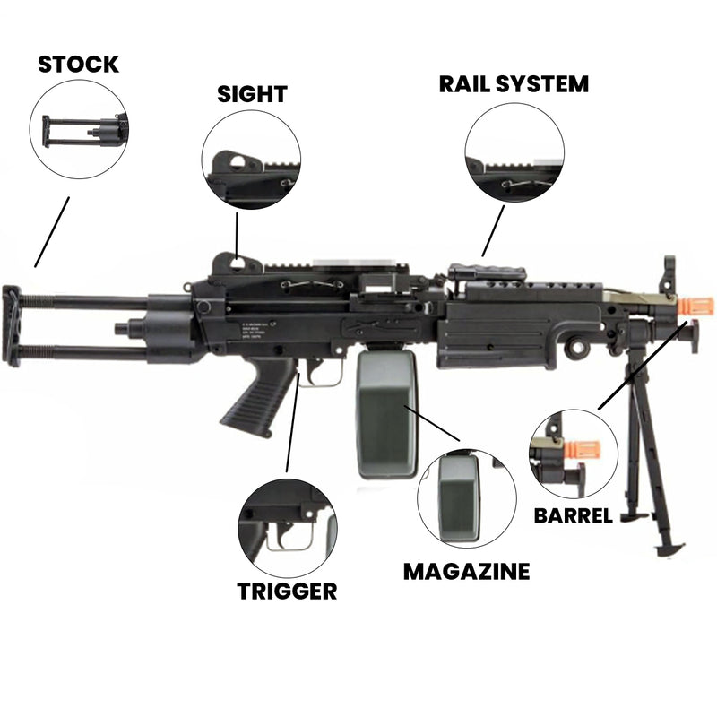 Classic Army M249 Para Airsoft AEG Electric Machine Gun