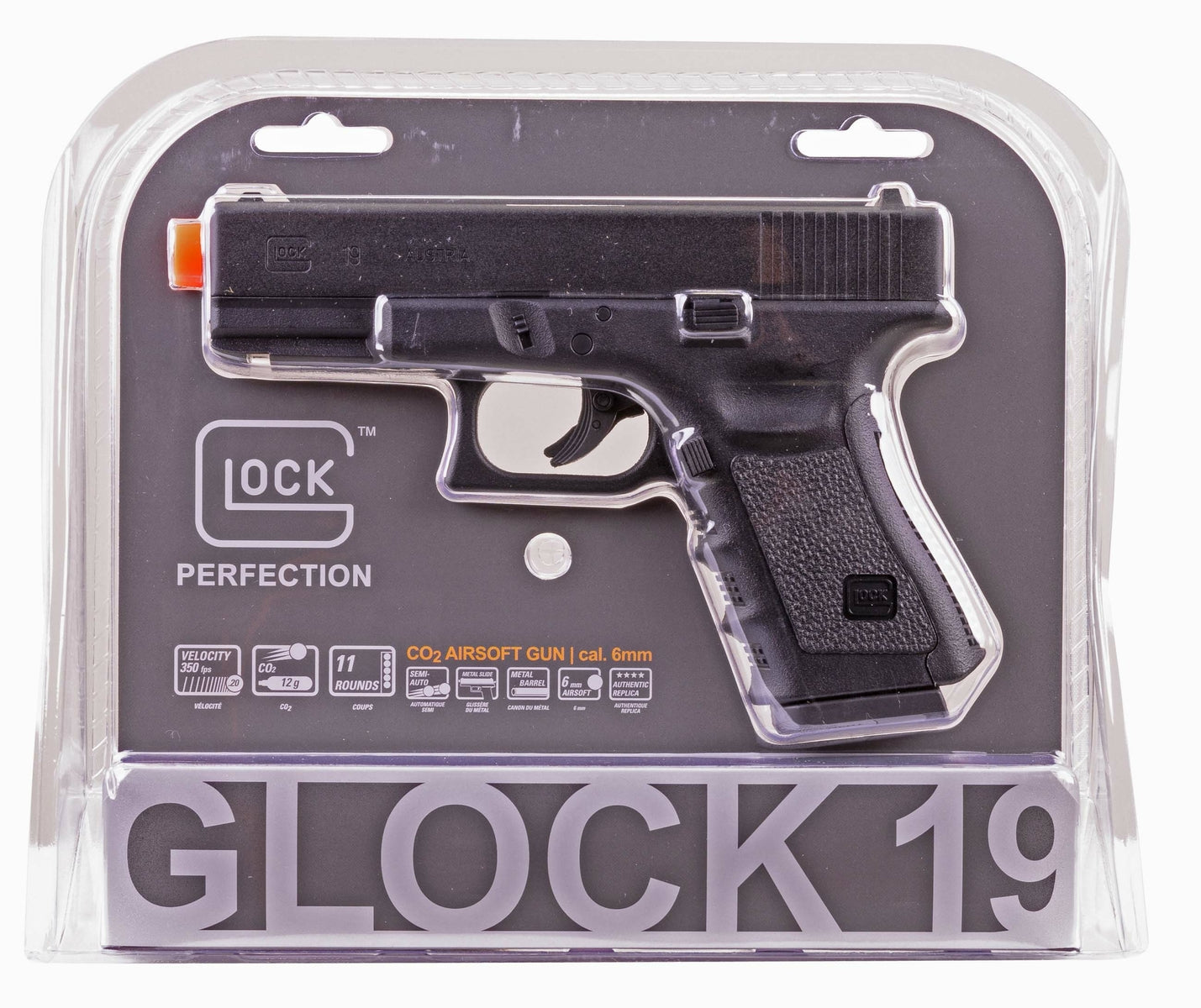GLOCK 19 Gen 3 CO2 Airsoft Pistol - 6mm BB, 11 Rounds - Air Sporting Goods