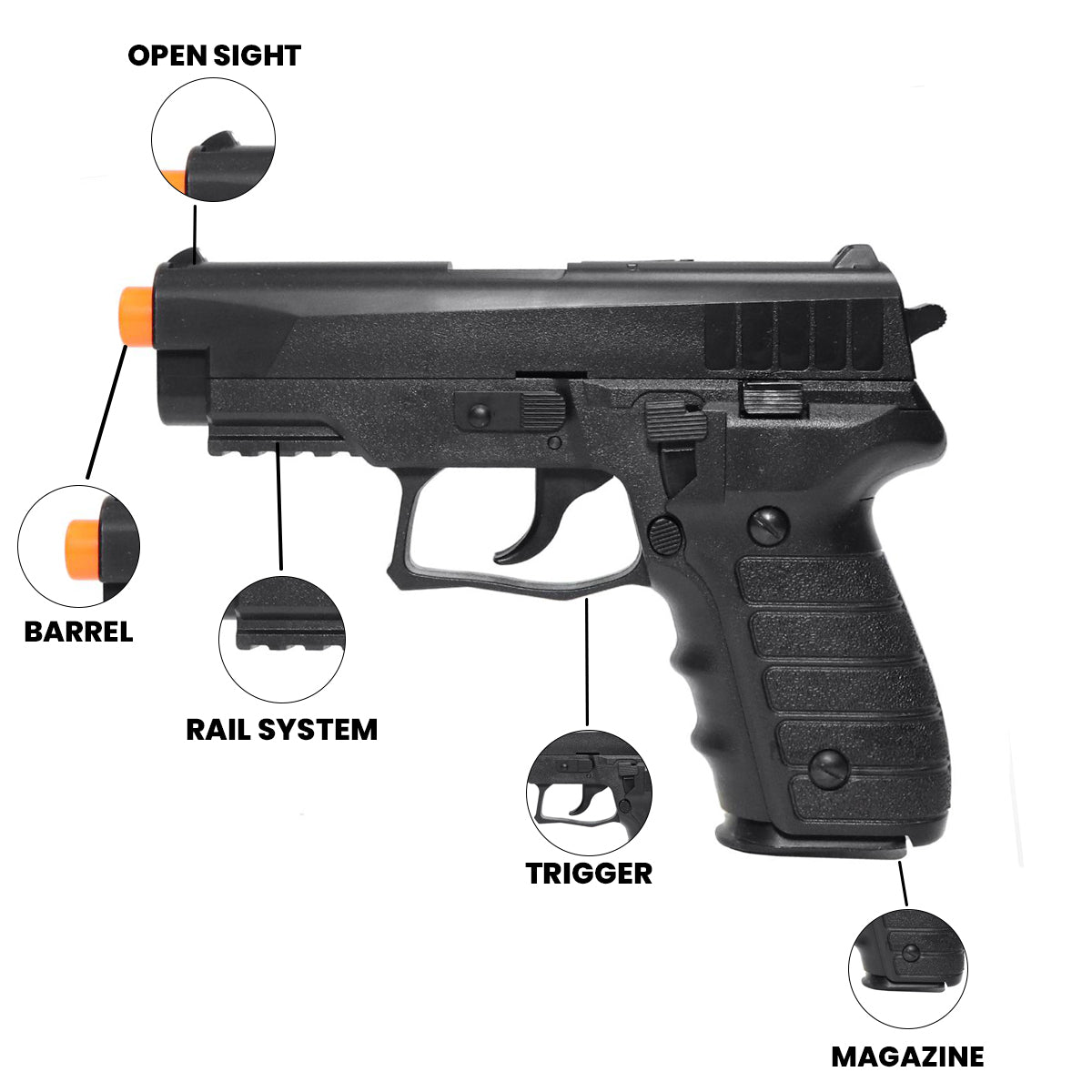 HFC Airsoft Spring Powered Pistol