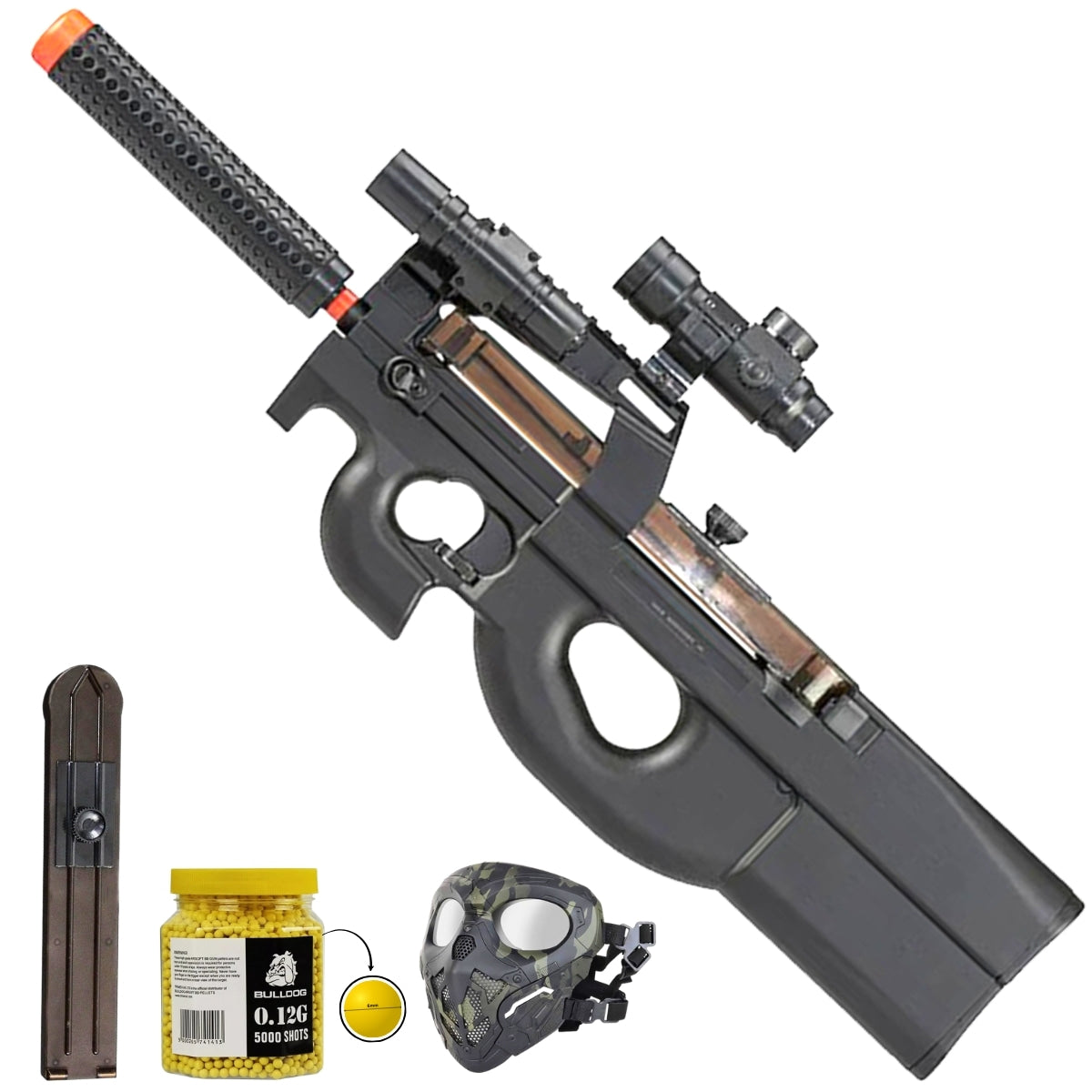 Well D90H Battery Powered AEG Airsoft Gun Full Auto - Bundle Set